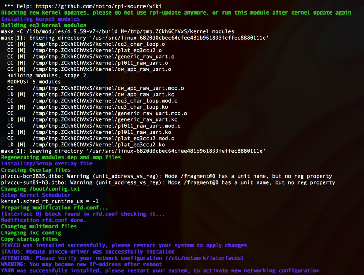 HomeMatic CCU2 mit YAHM auf Raspberry Pi 3 | coldcorner.de
